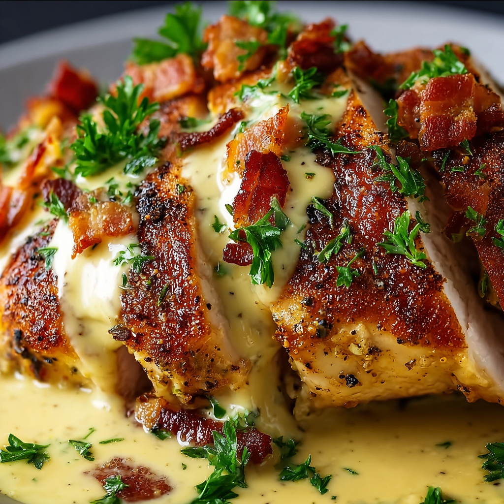 Cremiges Hähnchen-Bacon mit Honig-Senf-Sauce – Einfach & Lecker